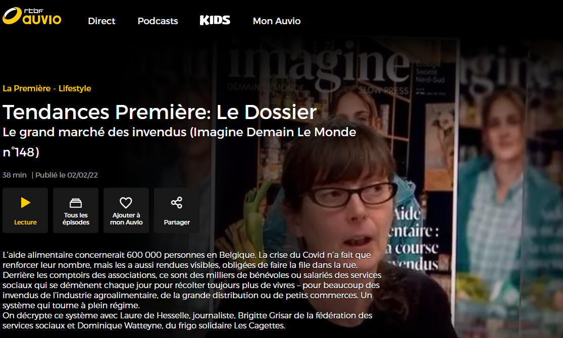 Le grand marché des invendus : Émission Tendances Première (RTBF) | FDSS